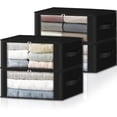 4-Pack Foldable Clothes Organizer Storage Bags with Large Clear Window ...