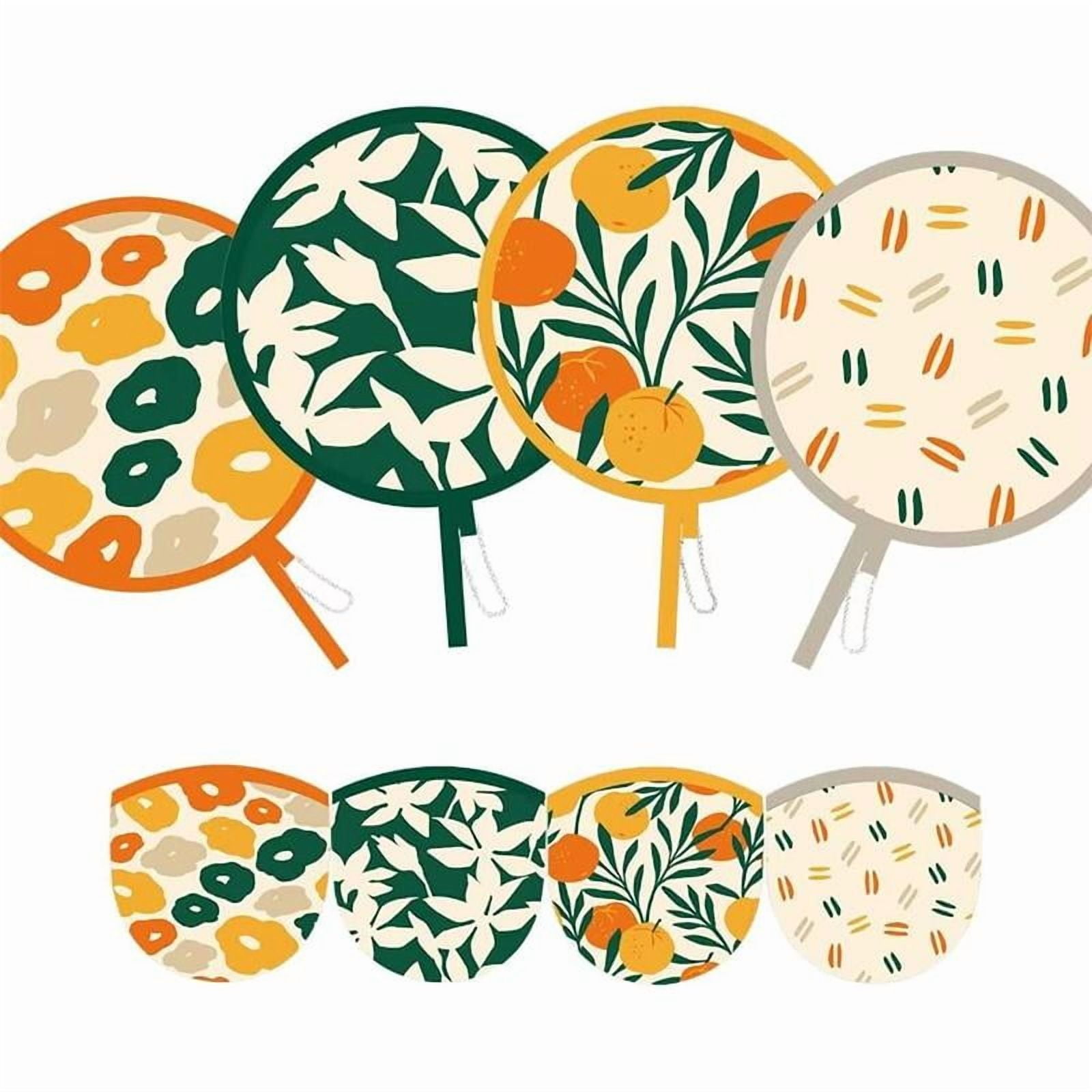 4 Pack Foldable Hand Fans, Round Handheld Cooling Fans - Walmart.com