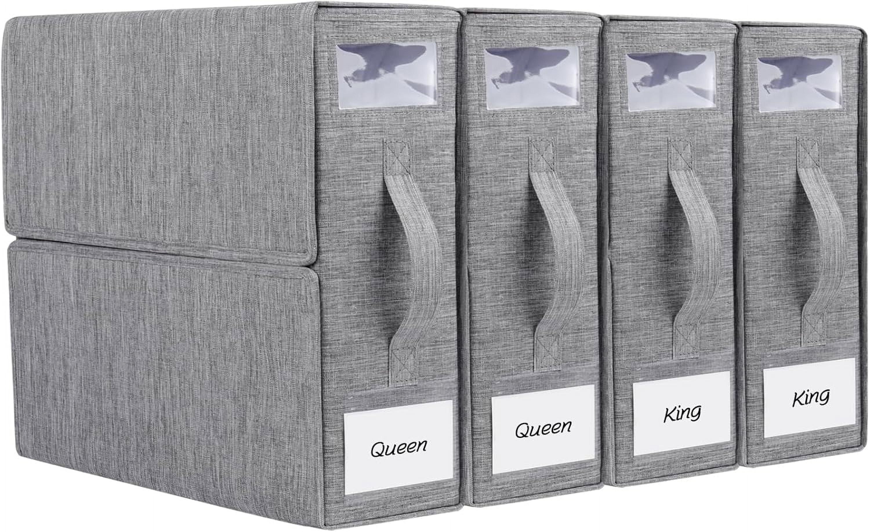 4 Pack Foldable Sheet Organizers for Linen Closet - Twin/Full Size ...