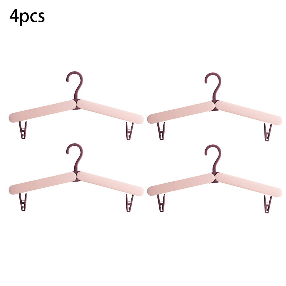 4-Pack Foldable Travel Hangers,Lightweight ABS Portable Clothes and ...