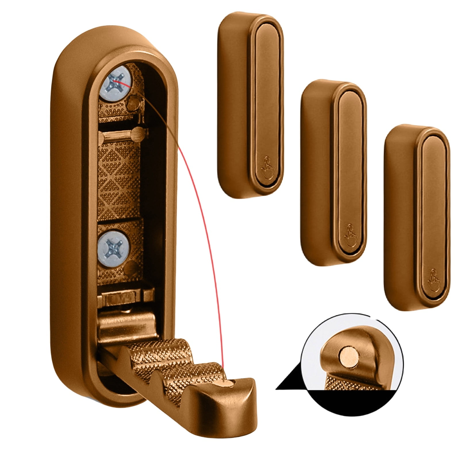 4 Pack Foldable Wall Hooks, Foldable Hooks Wall Mount, Folding Wall ...