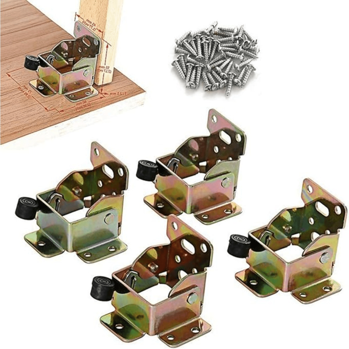 4 Pack Folding Bracket-Self-Locking Hinge-Leg Fittings and Angle Braces ...