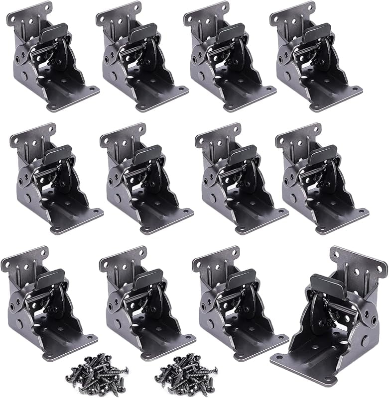 4 Pack Folding Brackets, TopDirect Lock Extension Support Bracket ...