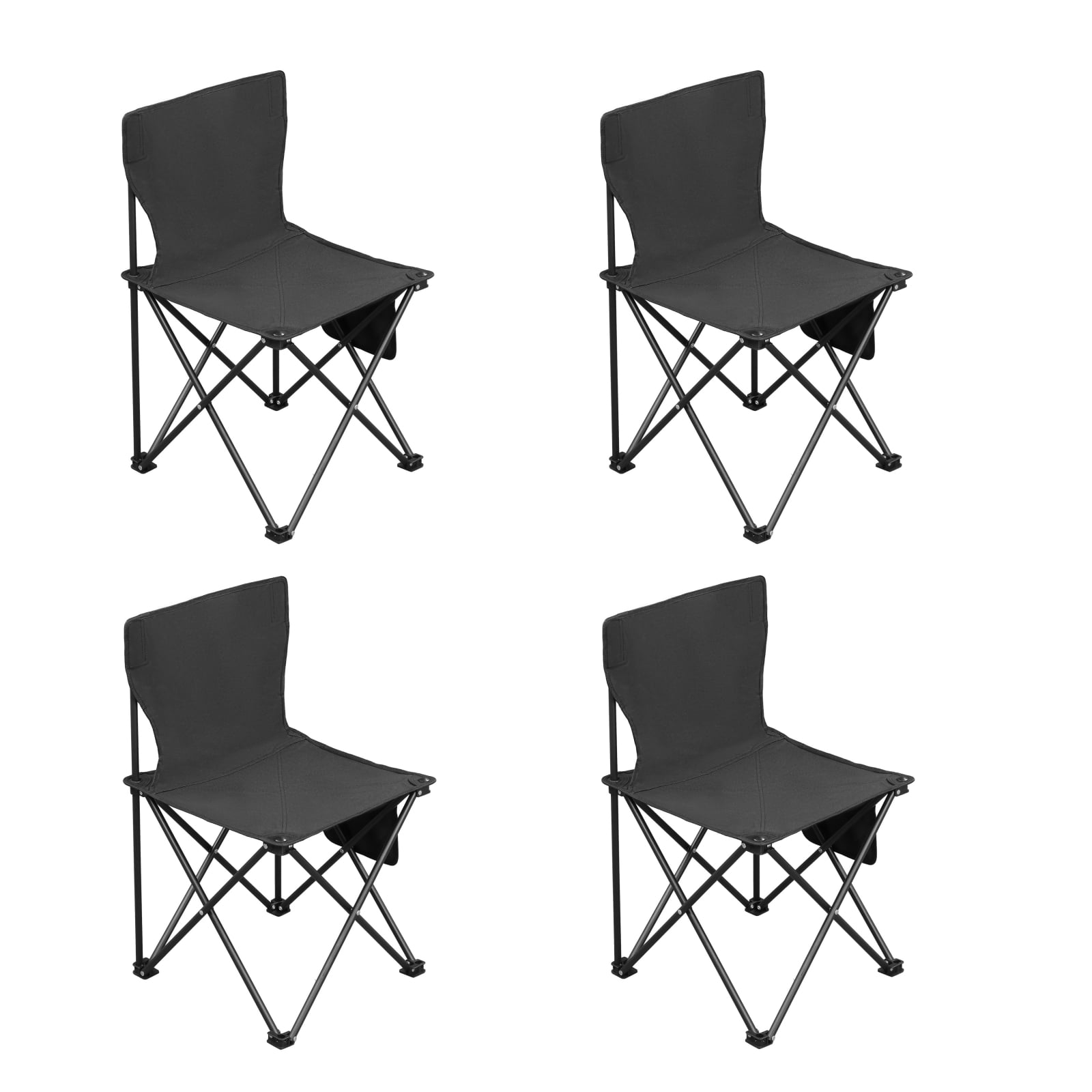 4 Pack Folding Camping Chairs with Carrying Bag, Lawn Chairs Camp Chair ...