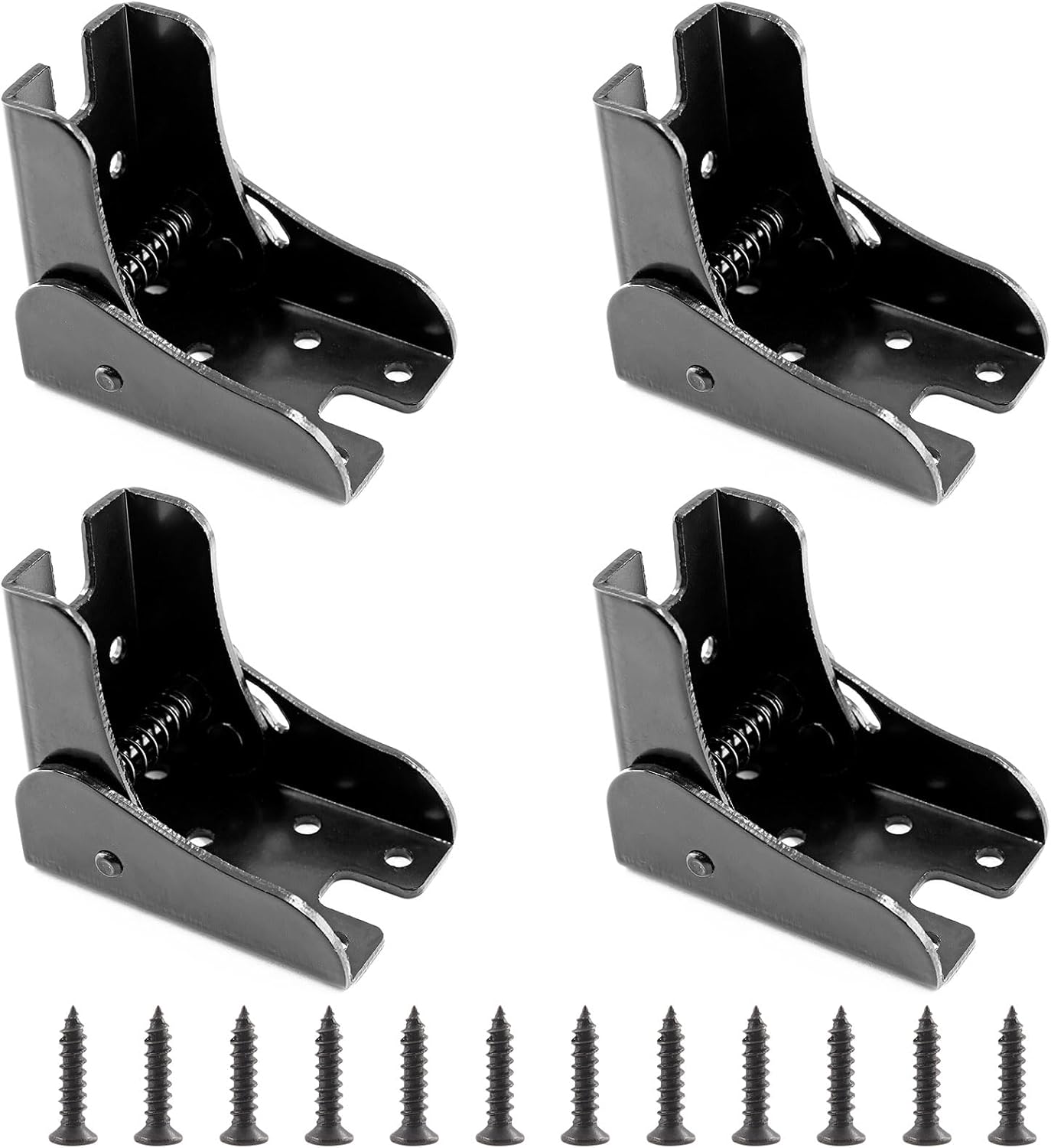4 Pack Folding Table Leg Brackets, Black Foldable Self-Locking Hinge ...