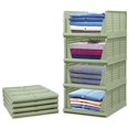 4 Pack Folding Wardrobe Storage Box Plastic Drawer Organizer Shelf