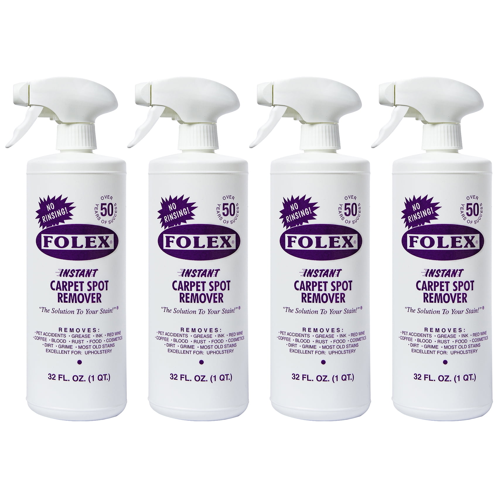 4 Pack Folex 32 oz Instant Carpet Spot Remover Carpet Cleaner - Removes ...