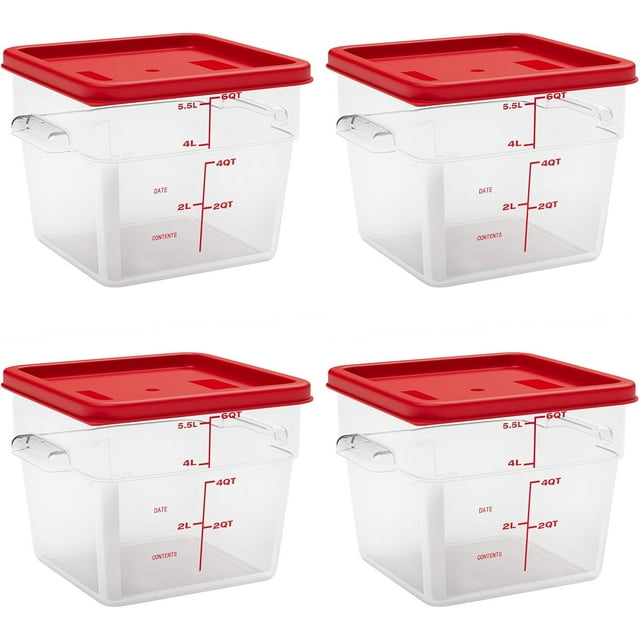 4 Pack Food Storage Containersfood Containers With Lids And Handles