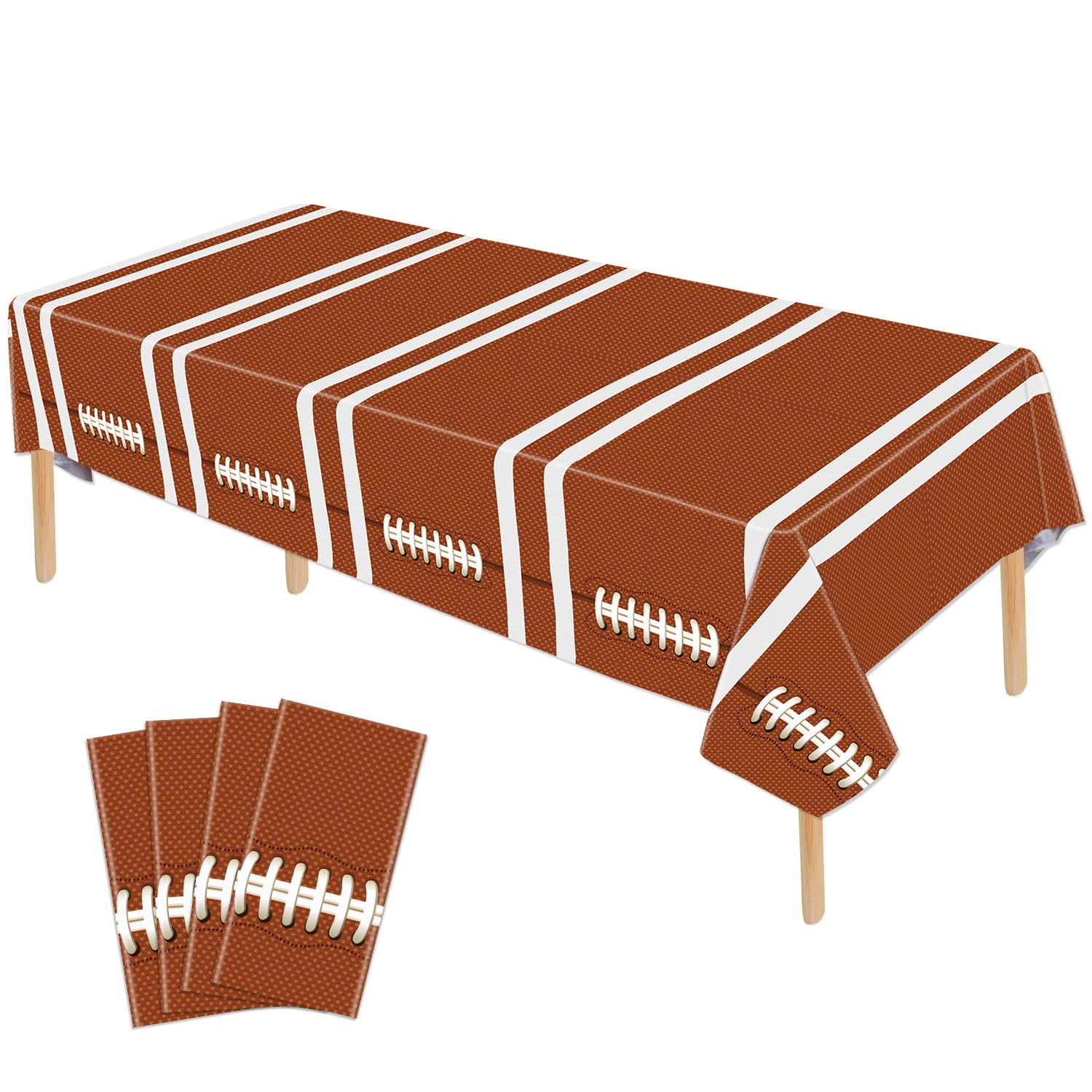 Walmart 4 Pack Football Party Tablecloths - Disposable, Waterproof, PE ...
