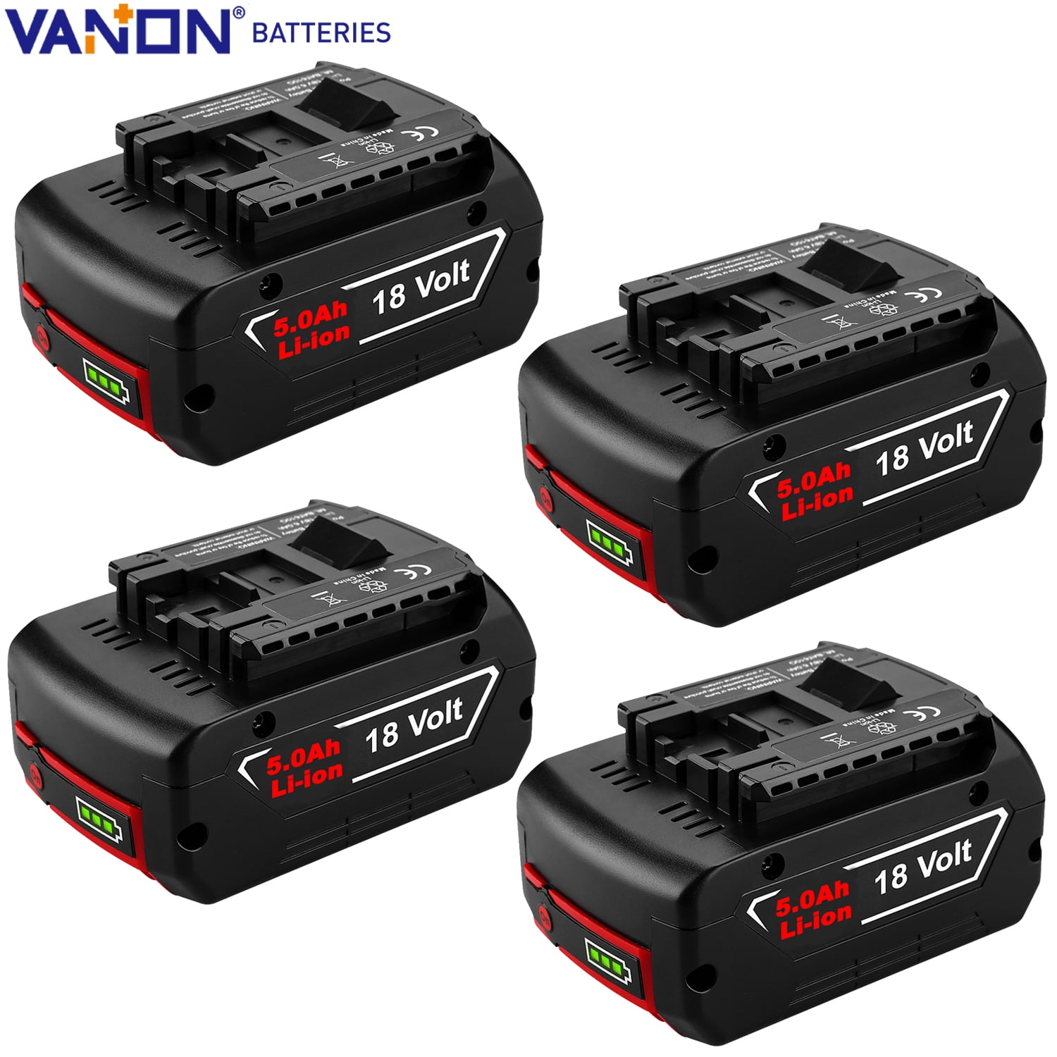 4 Pack For Bosch BAT612 BAT610G 18-volt Lithium-Ion 5.0Ah GBA18V40 ...
