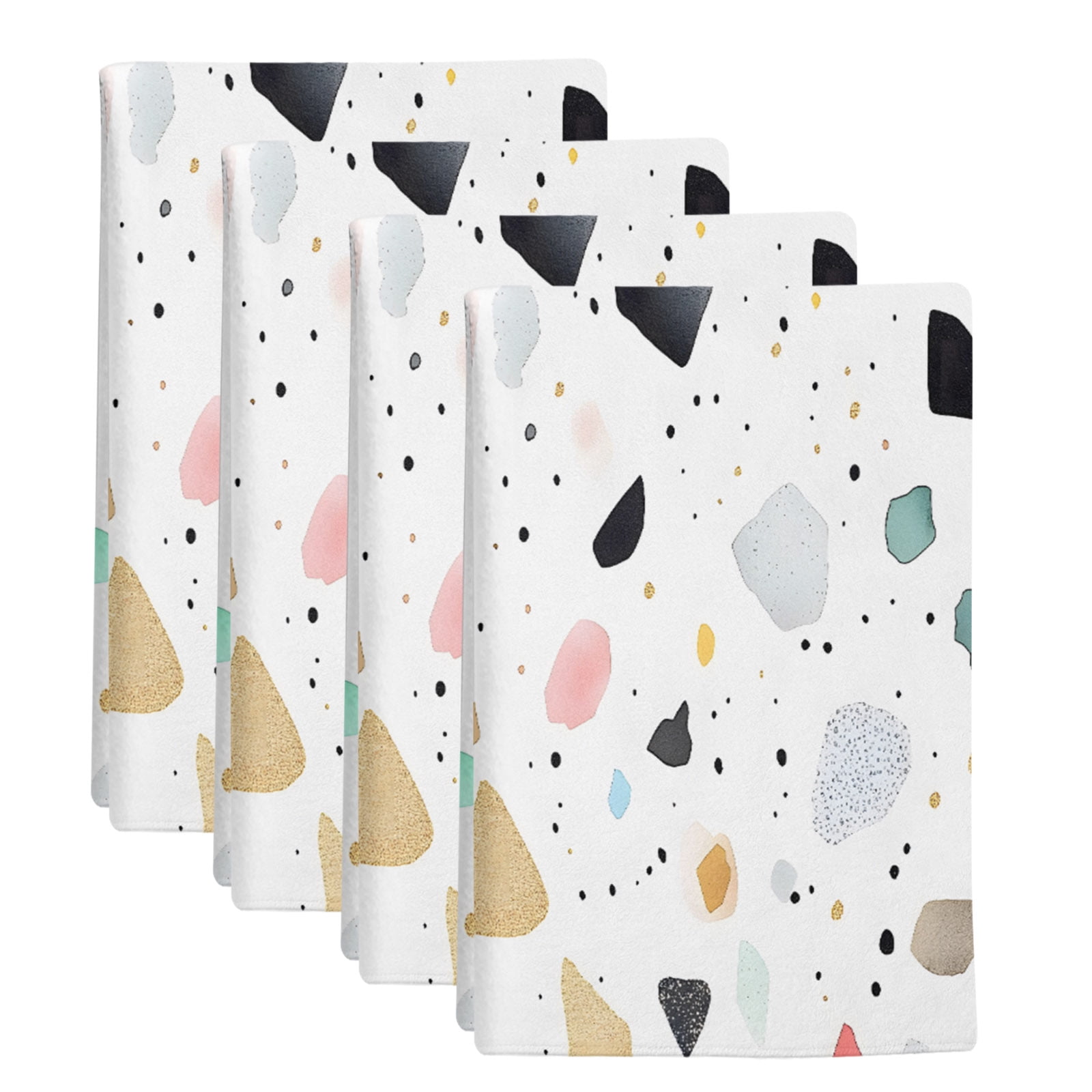 4 Pack Fragments Puzzles Art Kitchen Towels Colorful Dot Art Decorative ...