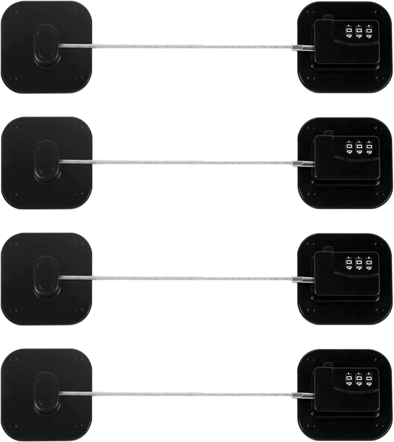 4 Pack Fridge Lock, Upgraded Refrigerator Lock Combination, Freezer ...