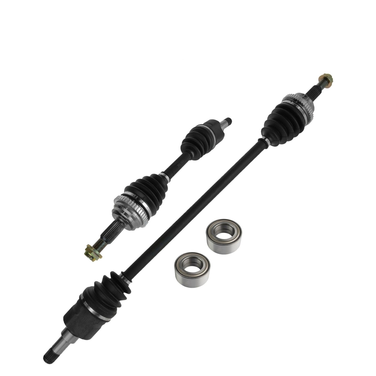 4 Pack Front CV Axle Assemblies & Wheel Bearings Drivetrain Kit for ...