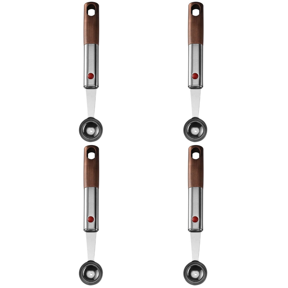 4 Pack Fruit Ball Picker Stainless Melon Baller Kitchen Utensil Ice ...