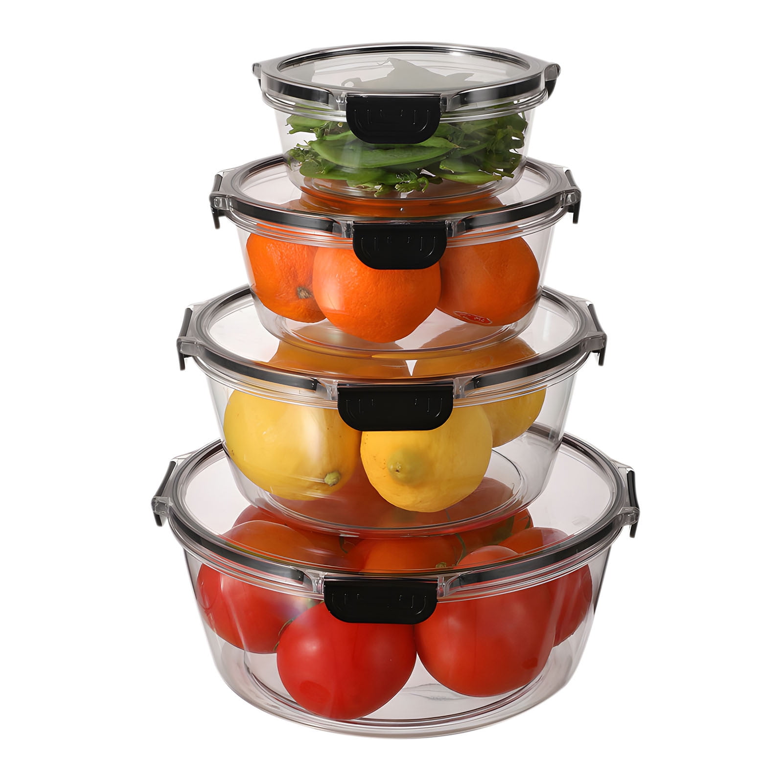 4 Pack Fruit Storage Containers for Fridge, 4 in 1 Produce Saver ...