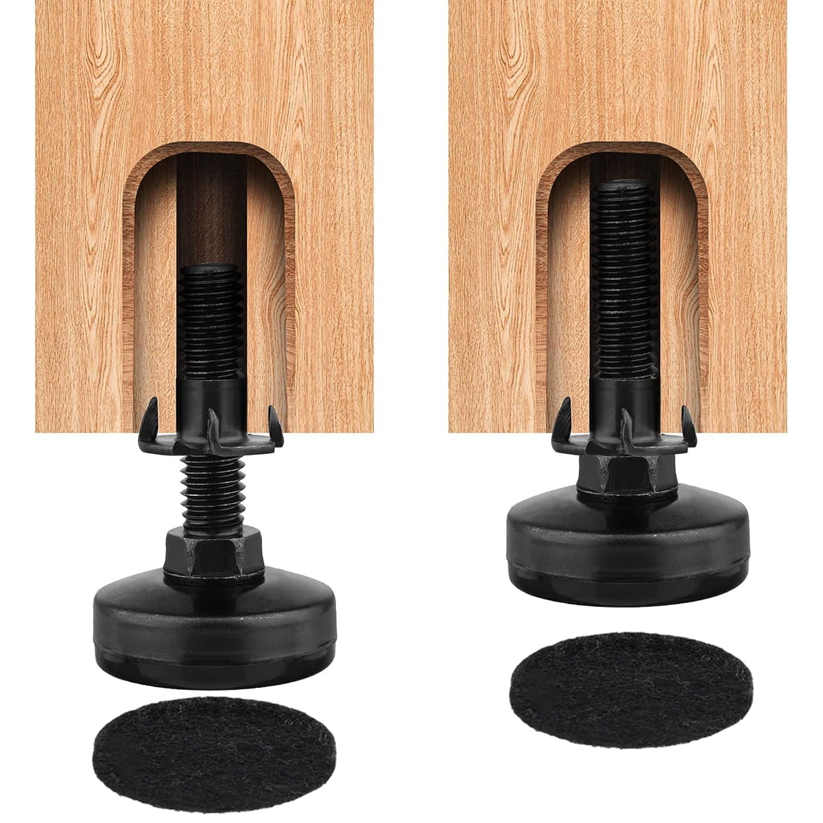 4 Pack Furniture Levelers Heavy Duty Furniture Leveling Feet Adjustable ...