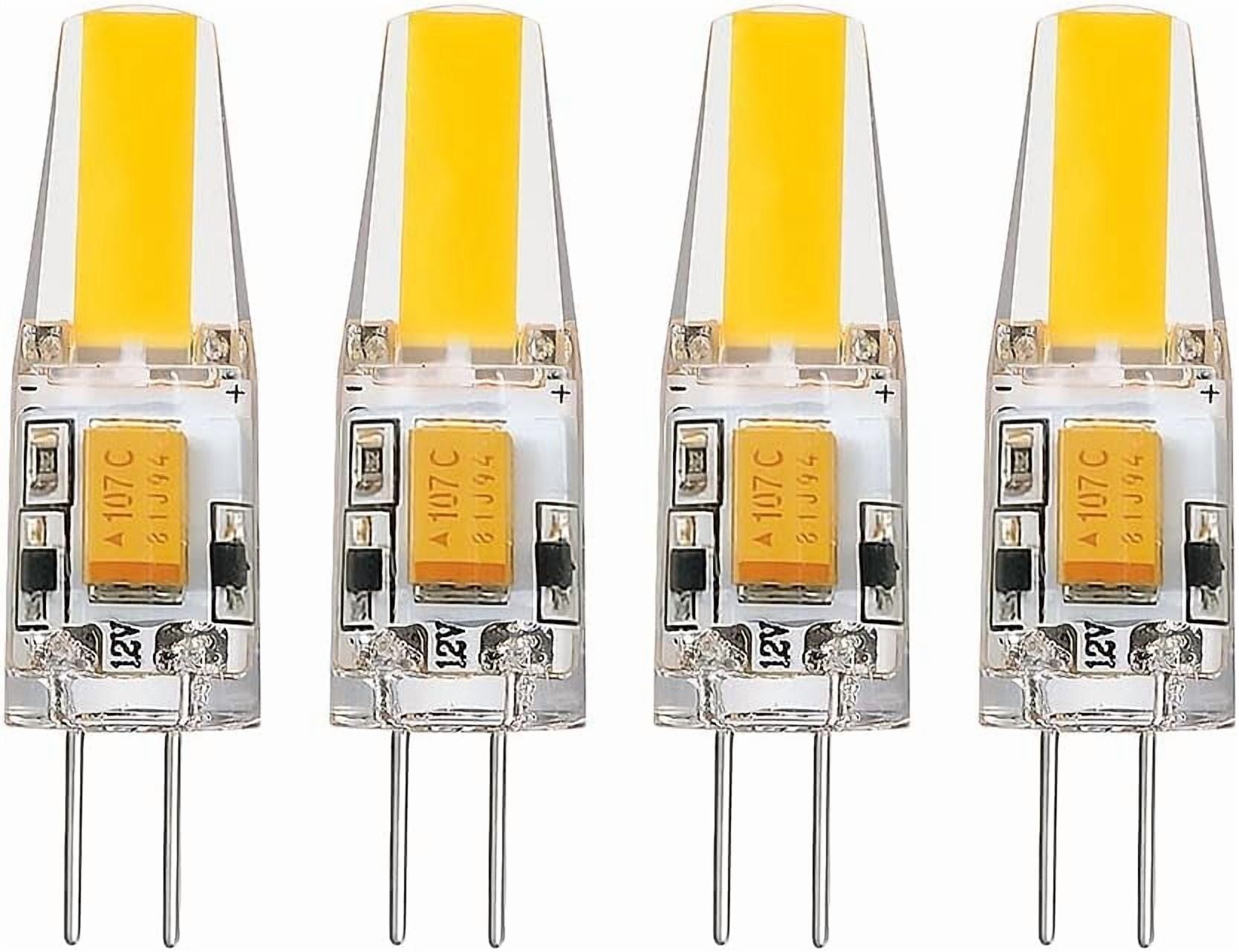 4 Pack G4 LED Bulb D10 x H37mm, AC/DC 12V 1.5W Dimmable 4000K Cool ...