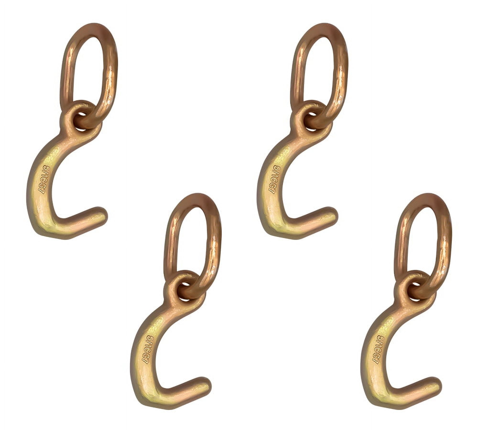 4 Pack G70 Forged Datsun Mini J Hook with Link for Car Hauling - 11000 ...