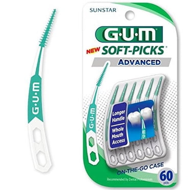 GUM Soft-Picks Advanced Mint 180 Count, Dental Teeth Interdental Tight ...