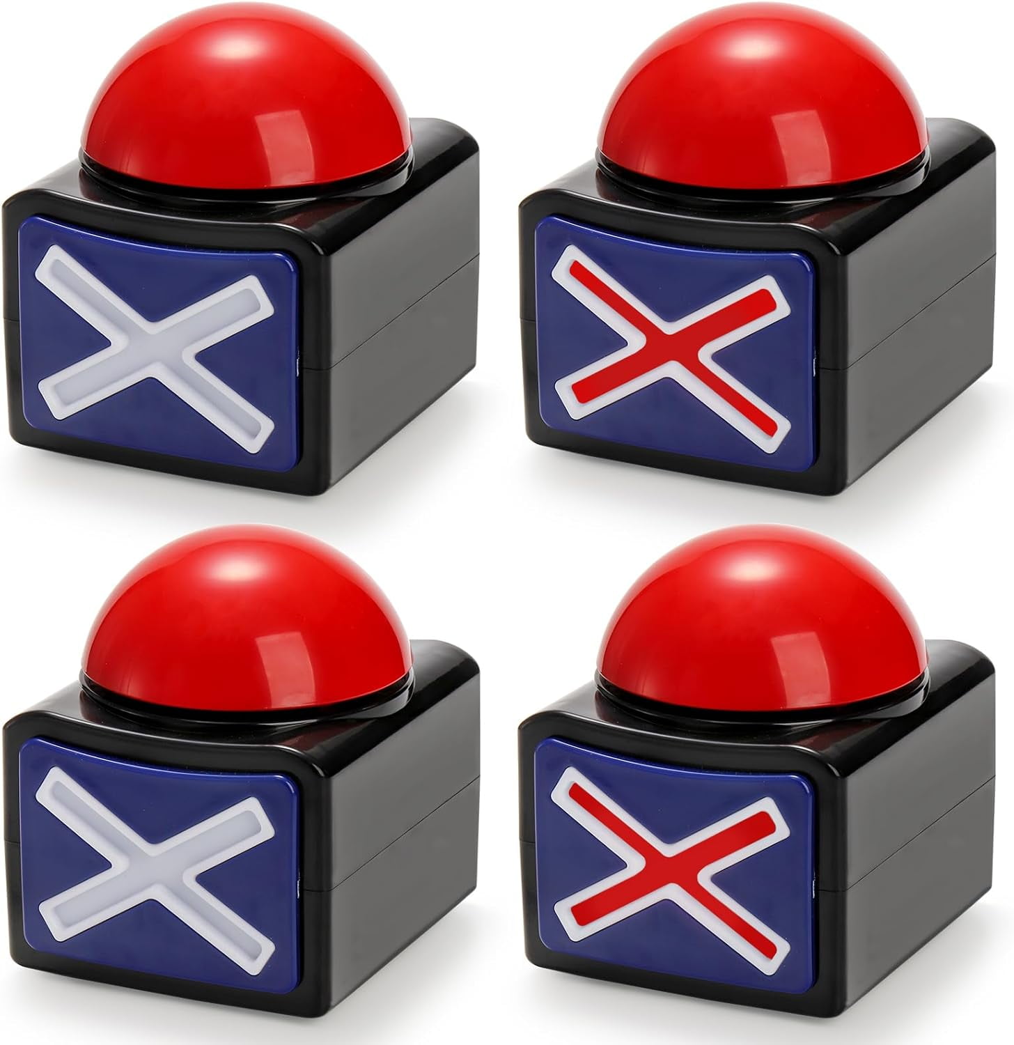 4 Pack Game Answer Buzzers, Answer Button Props for Game Show, Trivia ...