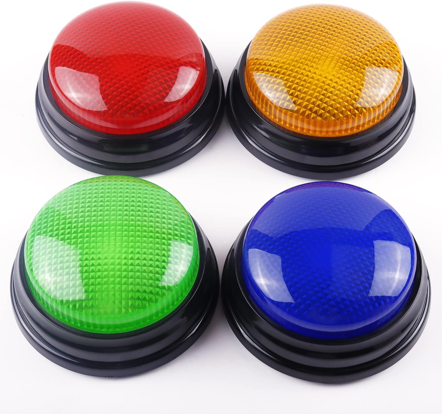 4-Pack Game Buzzers - Family feud Buzzer with Lights and Sounds, Answer Buzzers for Classroom ...