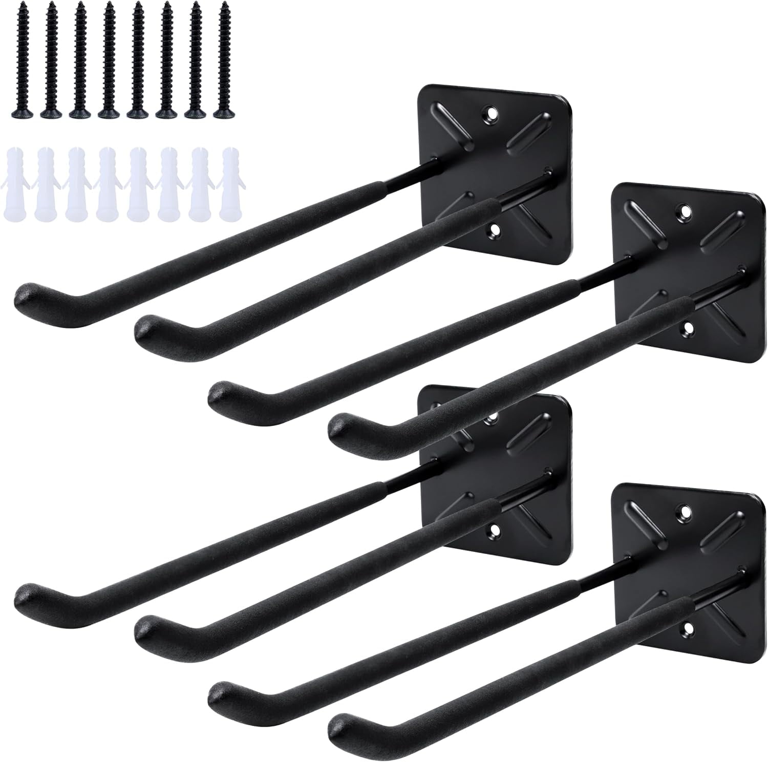 - 4 Pack Garage Storage Hooks Heavy Duty, Wall Hooks for Hanging ...
