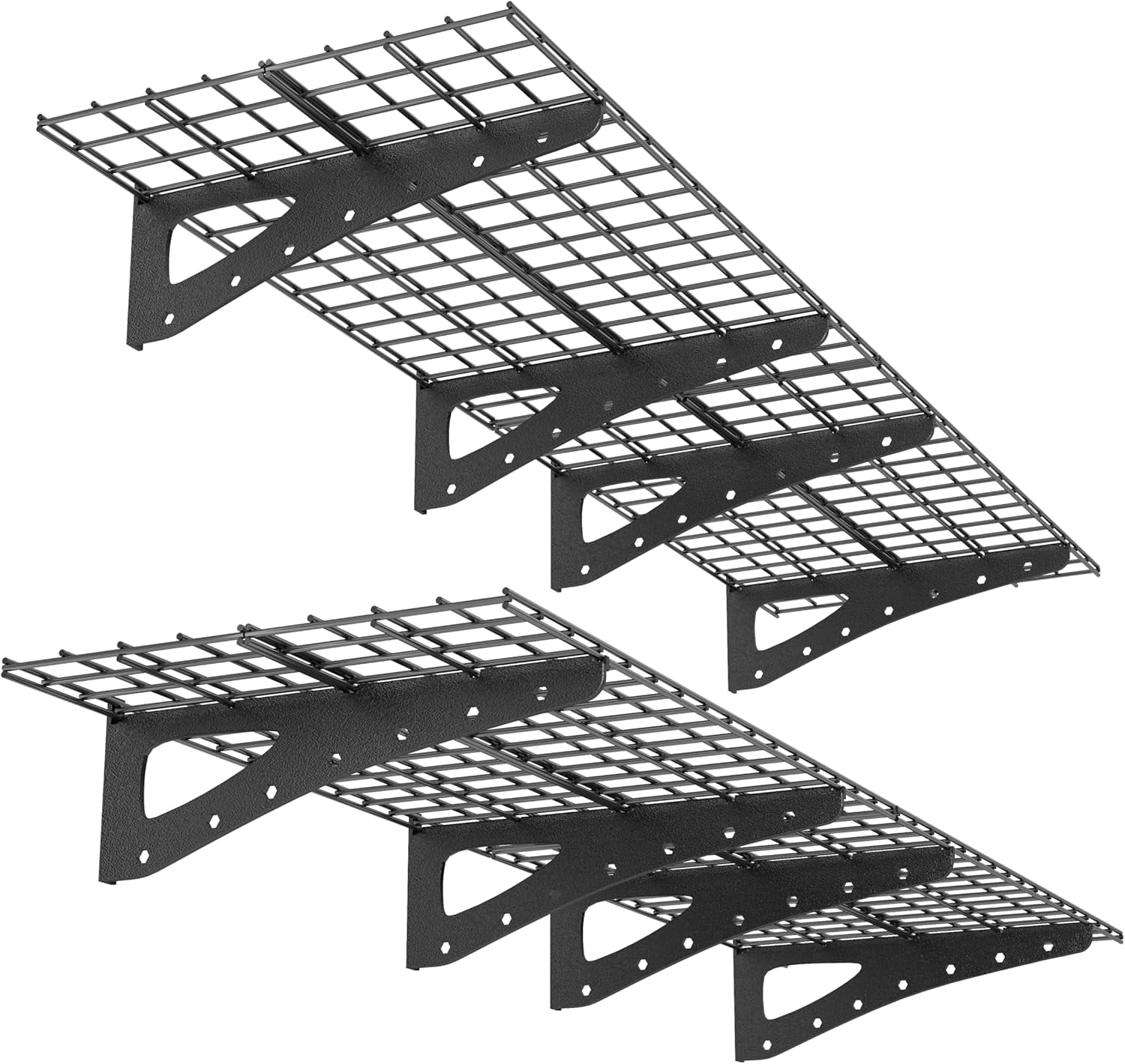 4-Pack Garage Wall Shelving, 2x4ft Walls Shelf Storage Rack, Sturdy ...