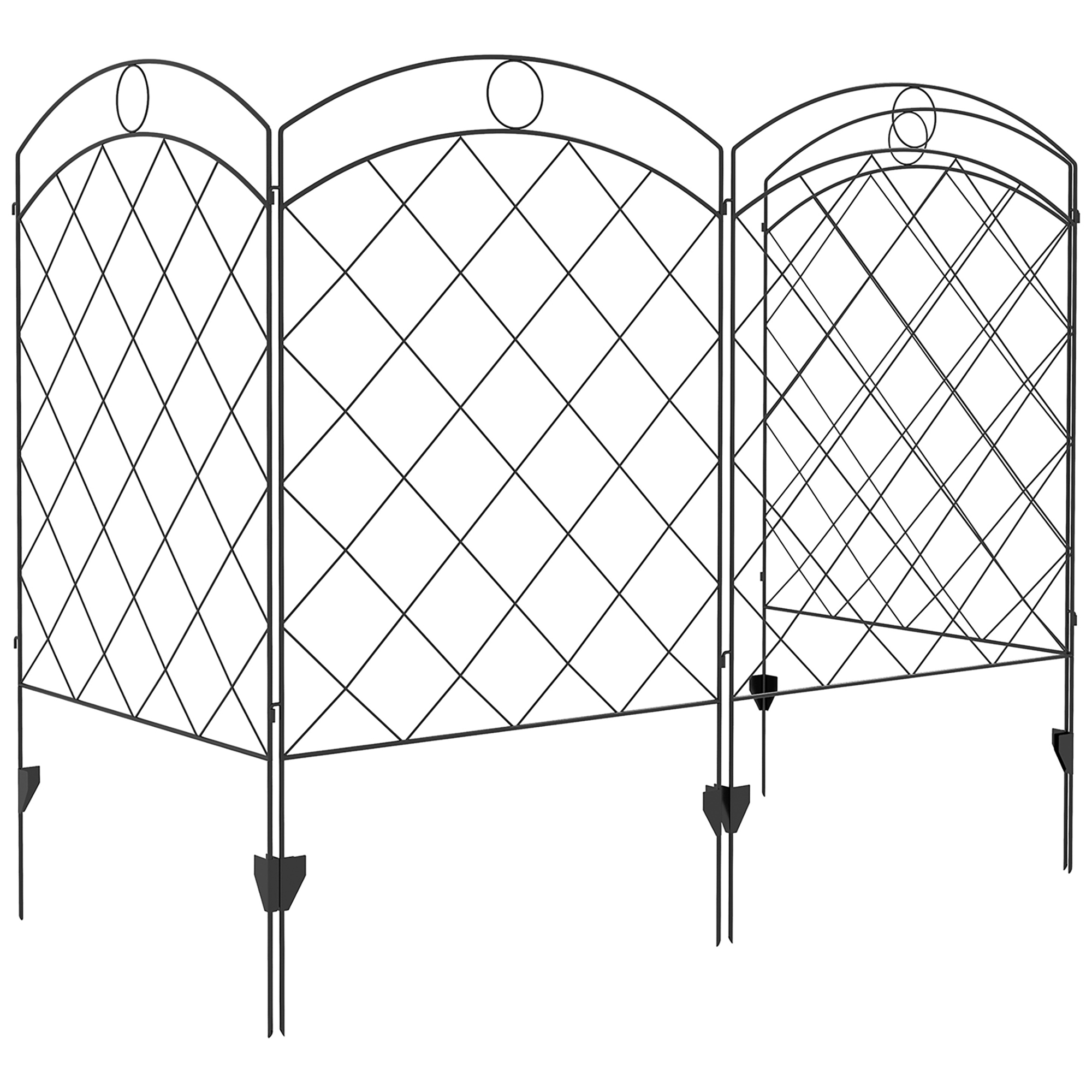 4 Pack Garden Fencing for Yard, Decorative Fence Panels as Flower ...
