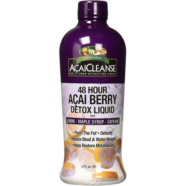 4 Pack Garden Greens Acai Cleanse 48 Hour Detox 32 Oz - Walmart ...