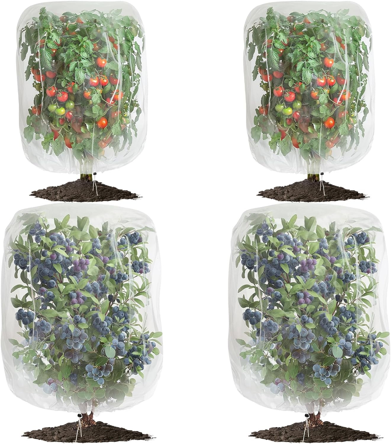 4 Pack Garden Mesh Netting for Plants, Insect Bird Netting Pest Barrier ...