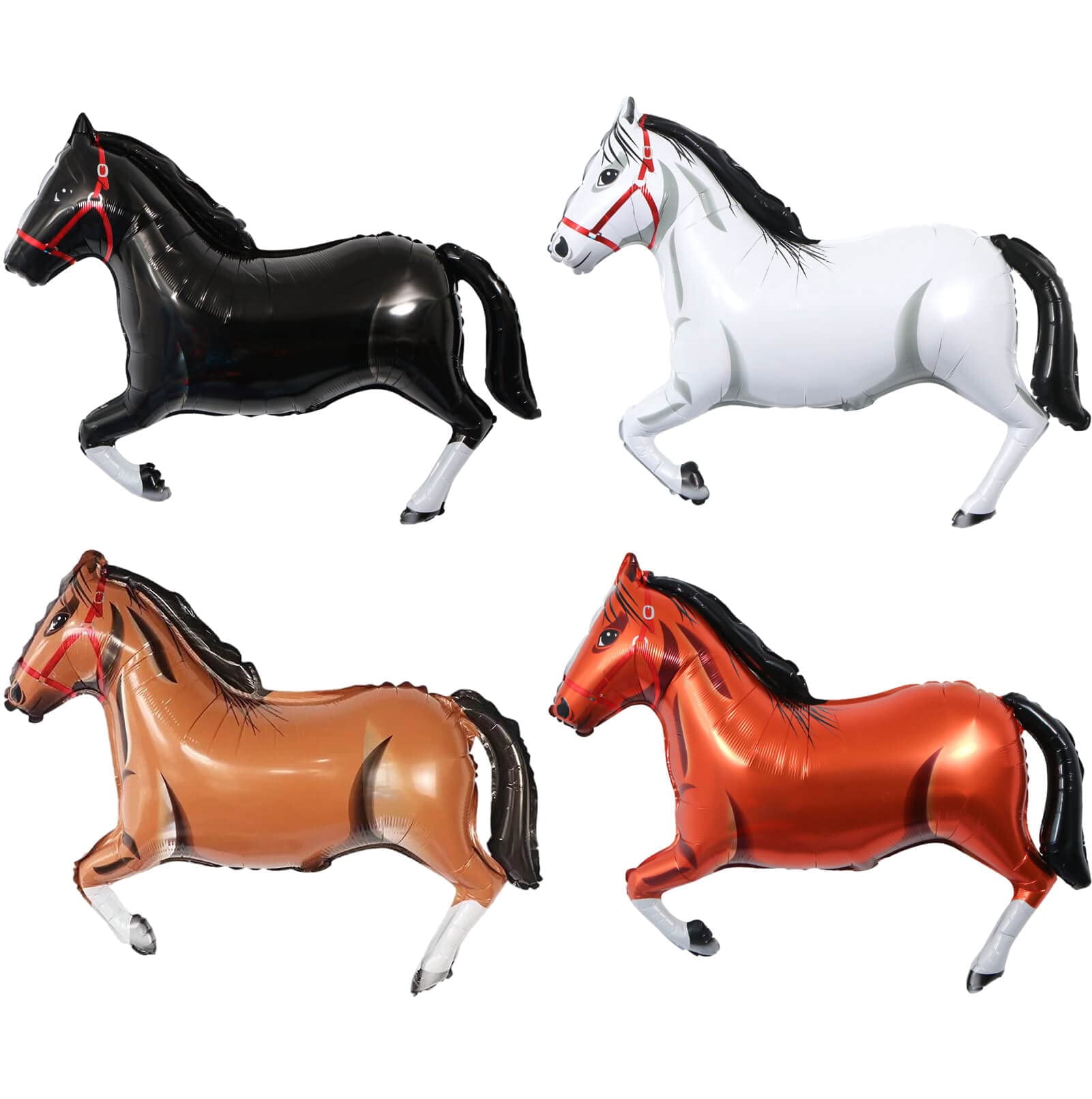 4 Pack Giant Horse Balloons Horse Themed Balloons gallant horse ...