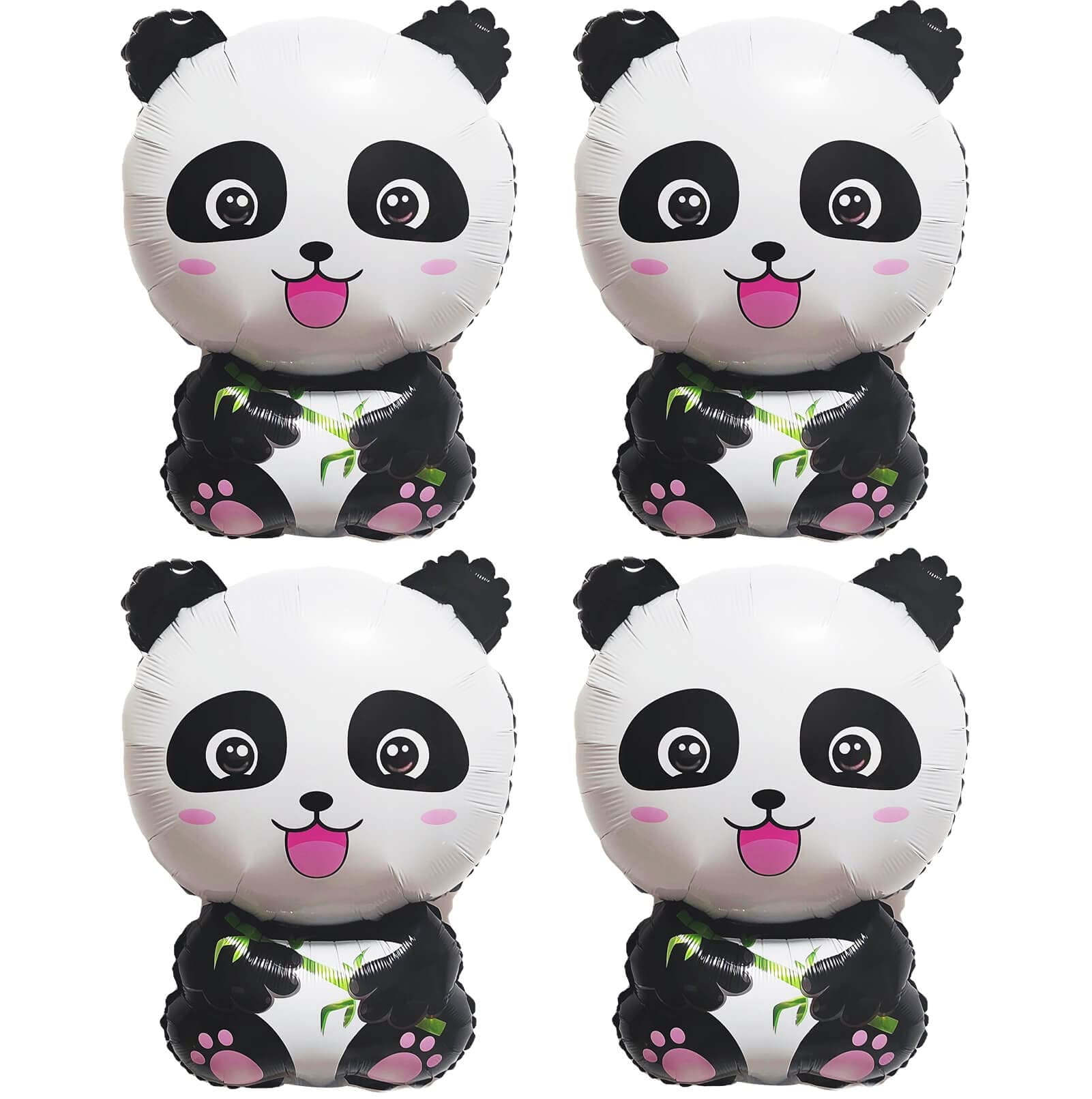 4 Pack Giant Panda Balloons Jungle Safari Panda Balloons Cute Panda ...