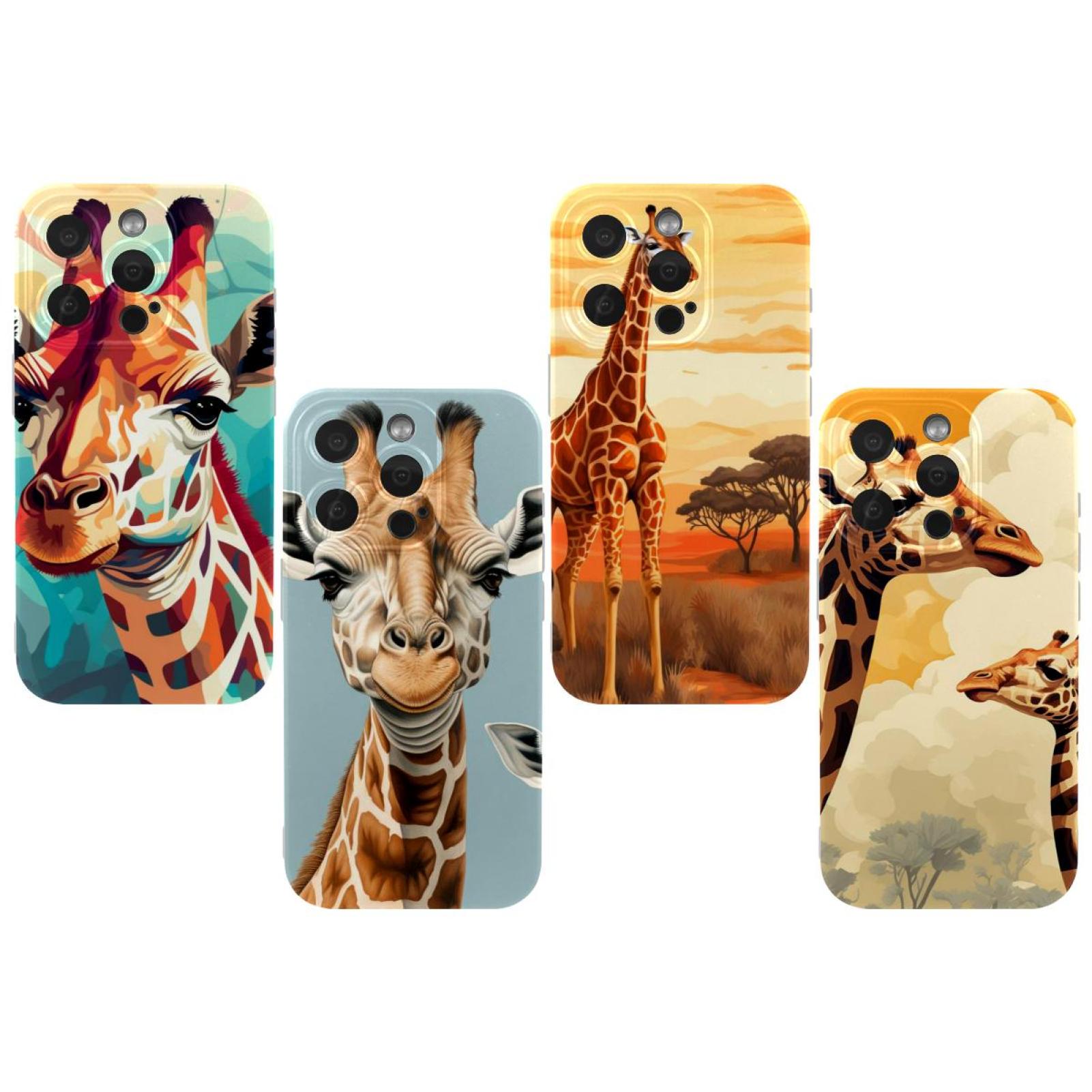 4 Pack Giraffe Shockproof Phone Case TPU Soft Shell Camera Protection ...