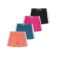 4-Pack: Girl's Mesh Active Athletic Performance Sport Shorts for Girls ...