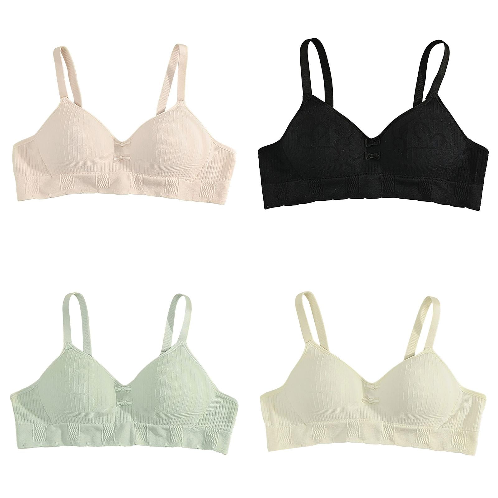 4 Pack Girls Sports Bras 7-16 Teenage Girls Sports Bra With Adjustable ...