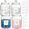 4 Pack Glass Jars with Airtight Lids and Labels, Half Gallon Airtight ...