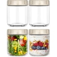 4 Pack Glass Overnight Oats Jars with Airtight Lid, 16OZ Wide Mouth ...