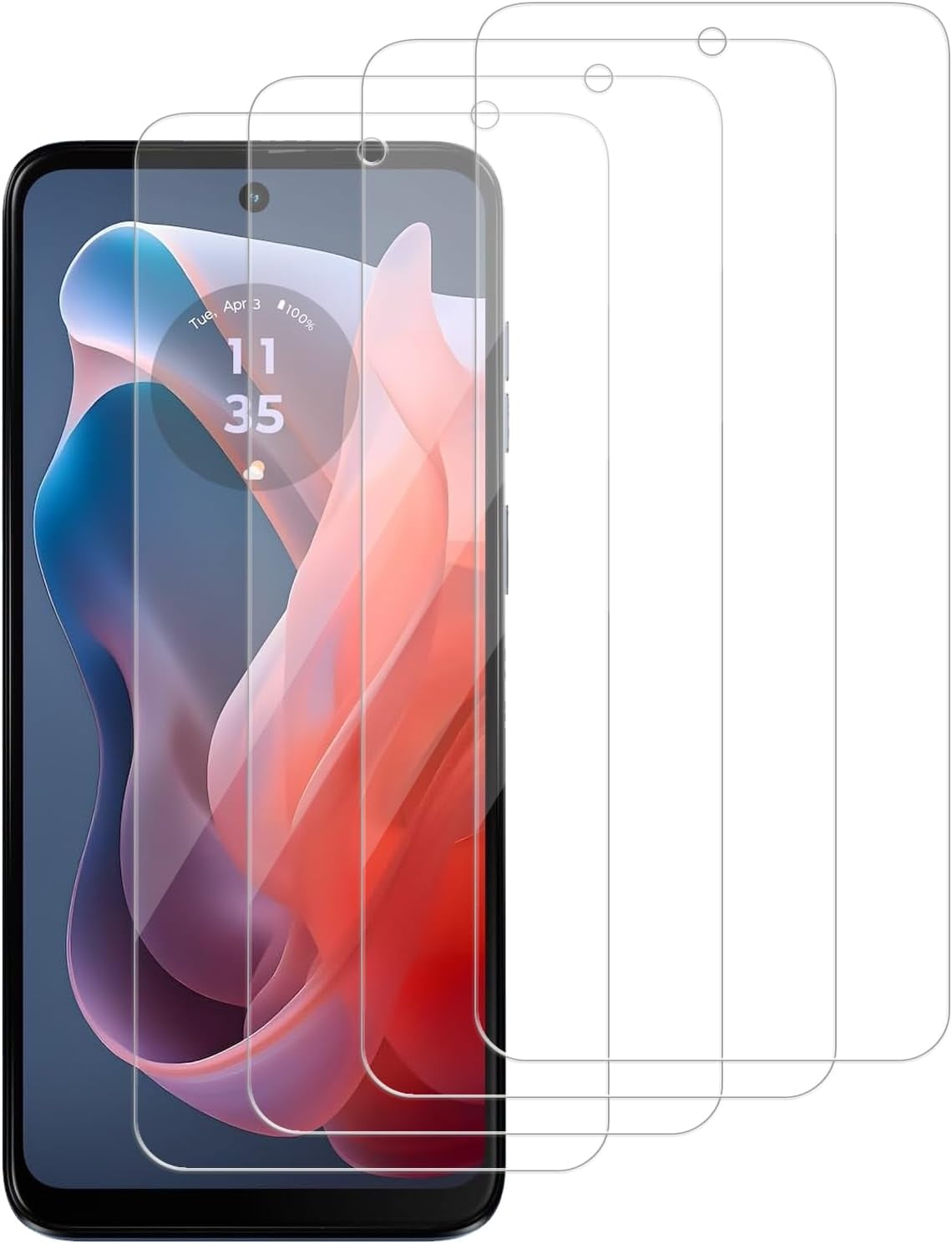 4 Pack Glass Screen Protector Compatible for Motorola Moto G Play (2024 ...
