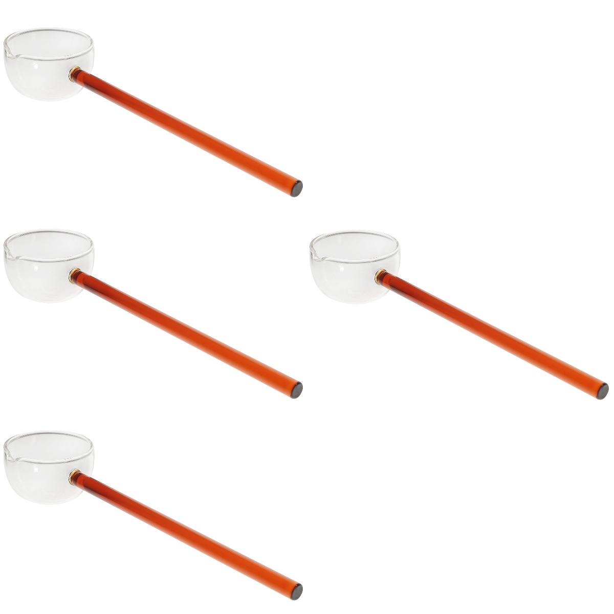 4 Pack Glass Spoon Coffee Scoop Spoons Drinks Mixing Tea Stirrers Ice ...