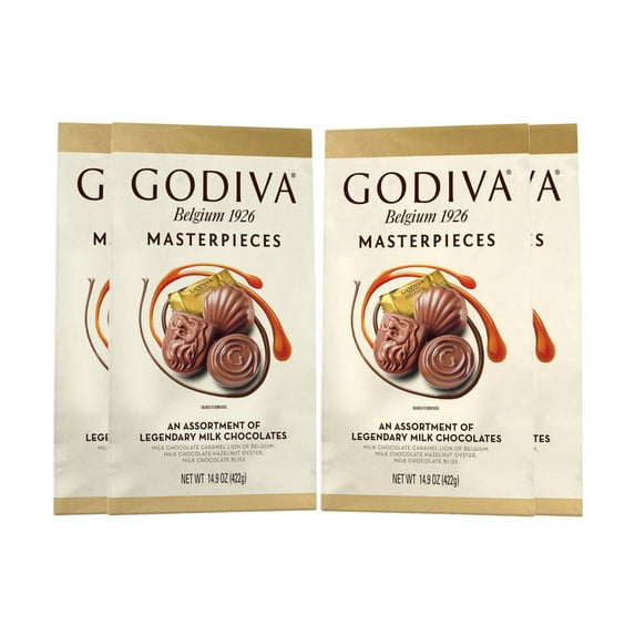 Godiva Masterpieces Milk Chocolate Assortment, Caramel, Hazelnut ...