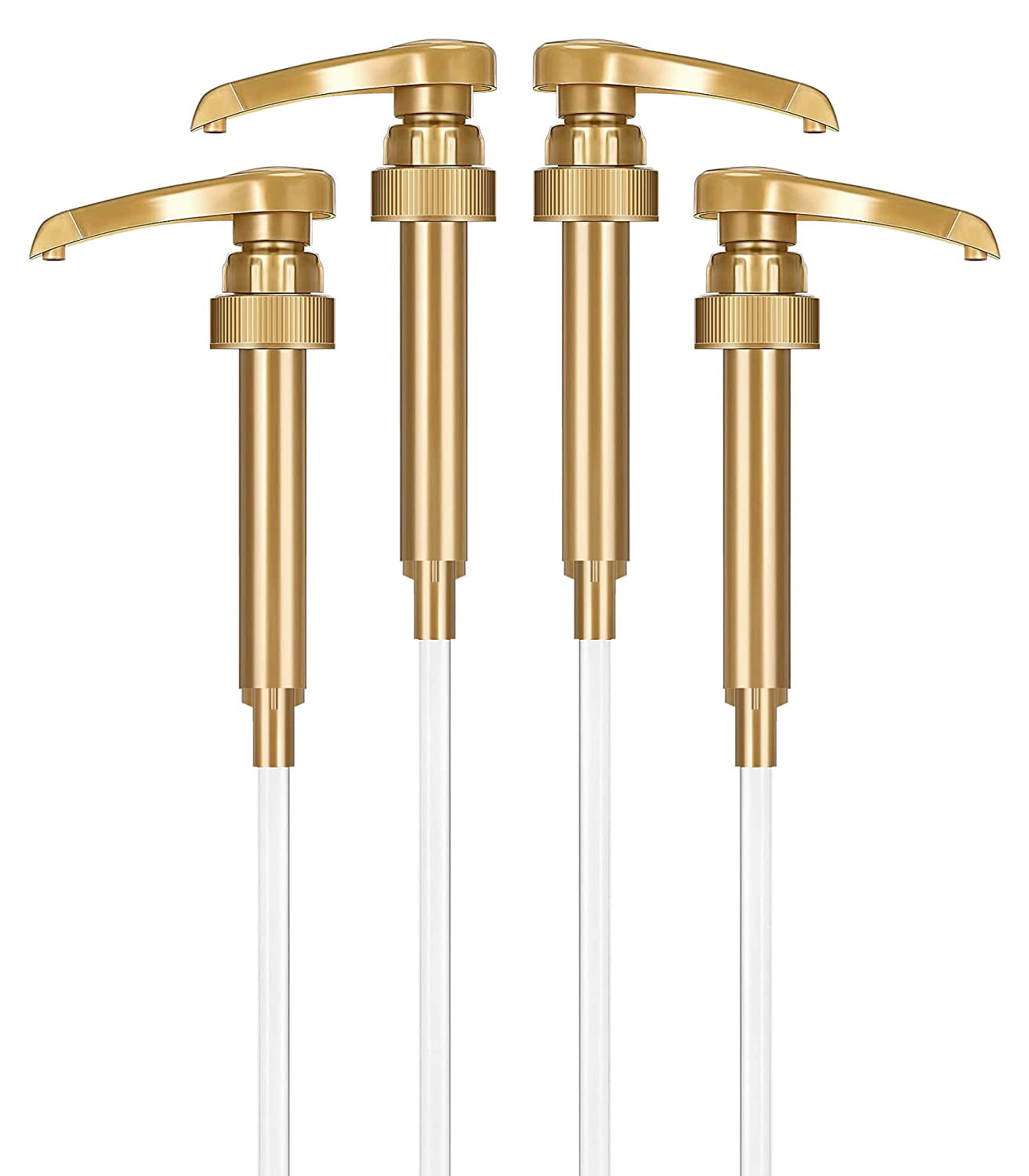 Gold Little Squirt 4-Pack Syrup Pumps for Coffee, Drink Pourer Spout ...