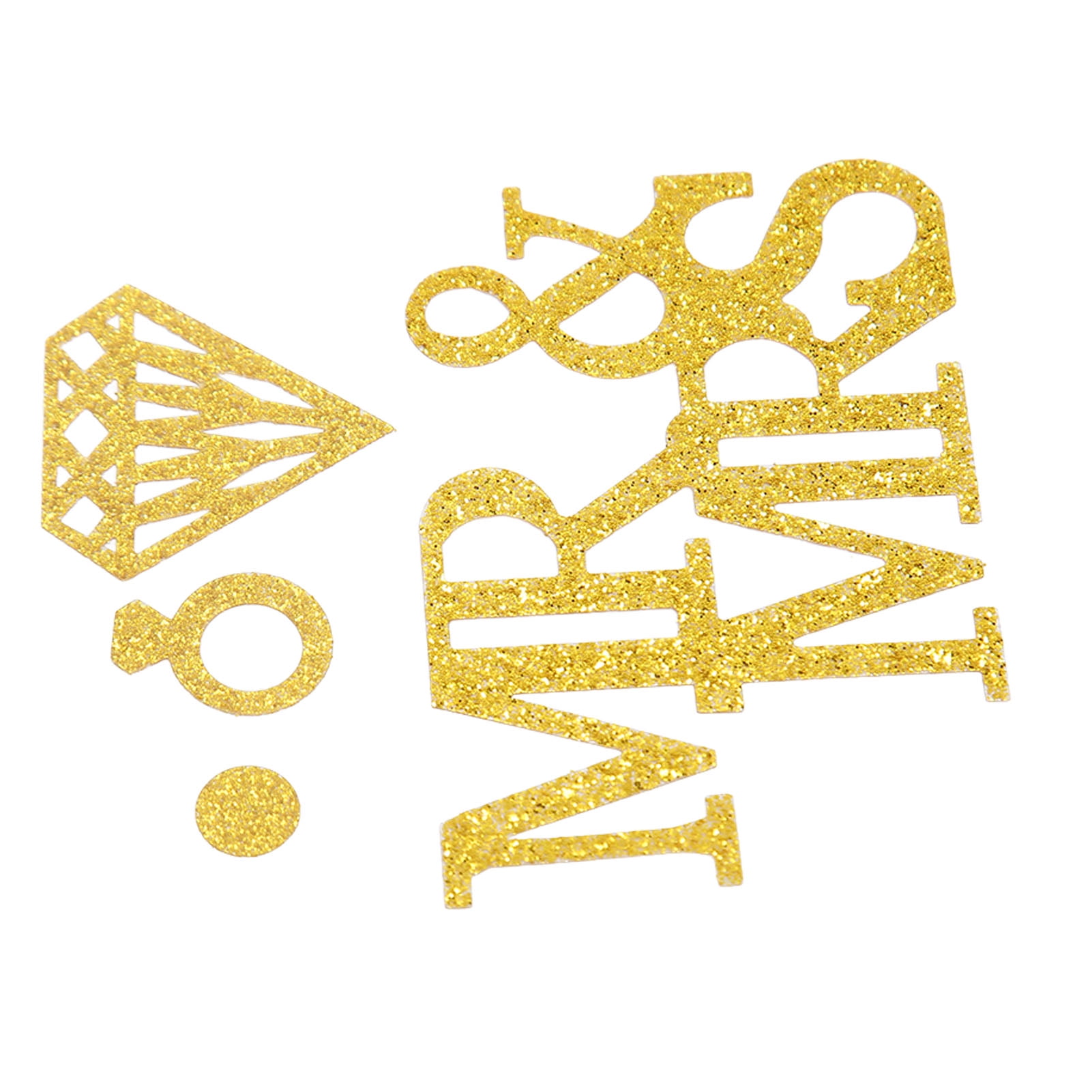 4 Pack Golden Confetti Plastic and Resin Easy Fixation Party Table ...