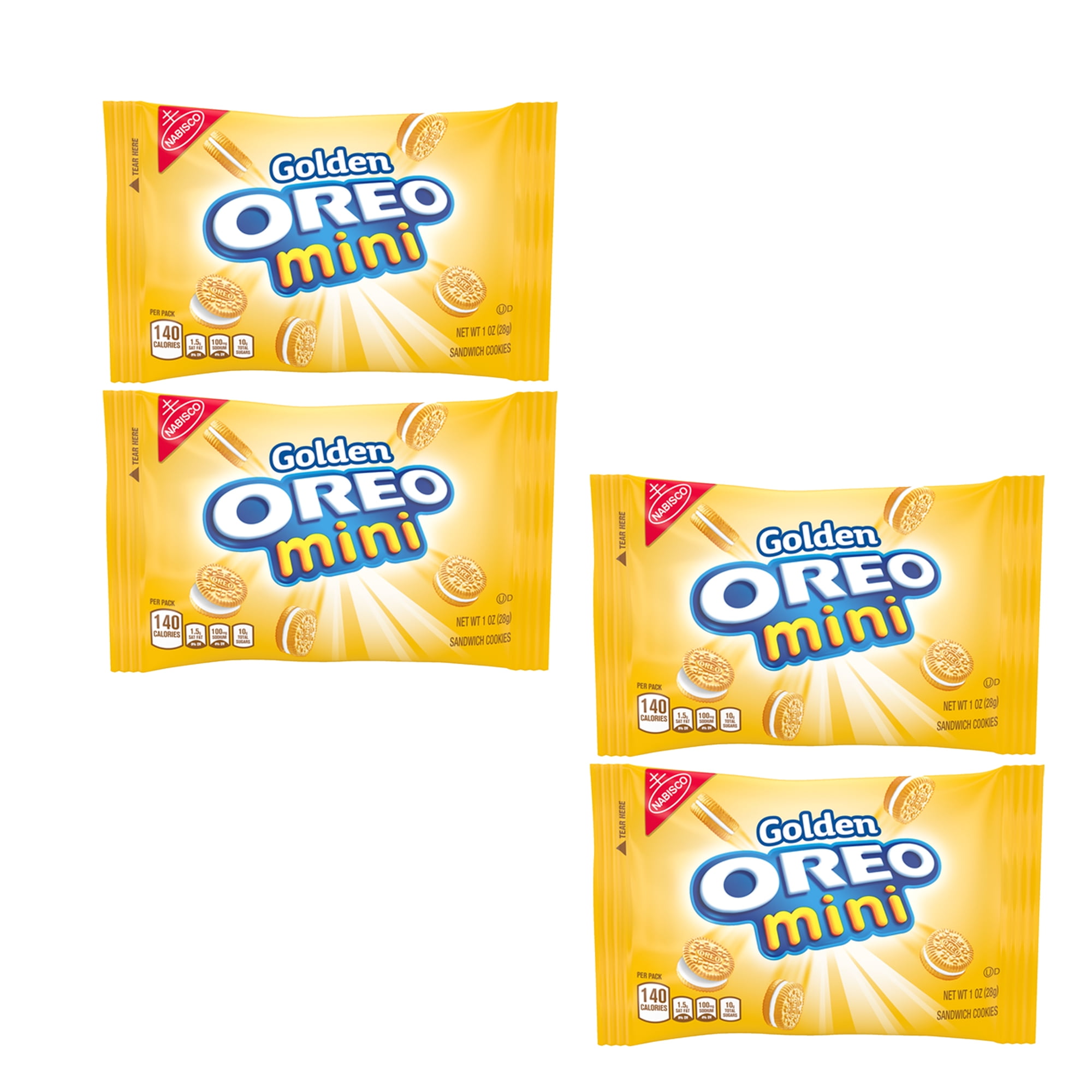 4 Pack Golden Oreo Mini Sandwich Cookies - a Healthy Choice | 1 Ounce ...