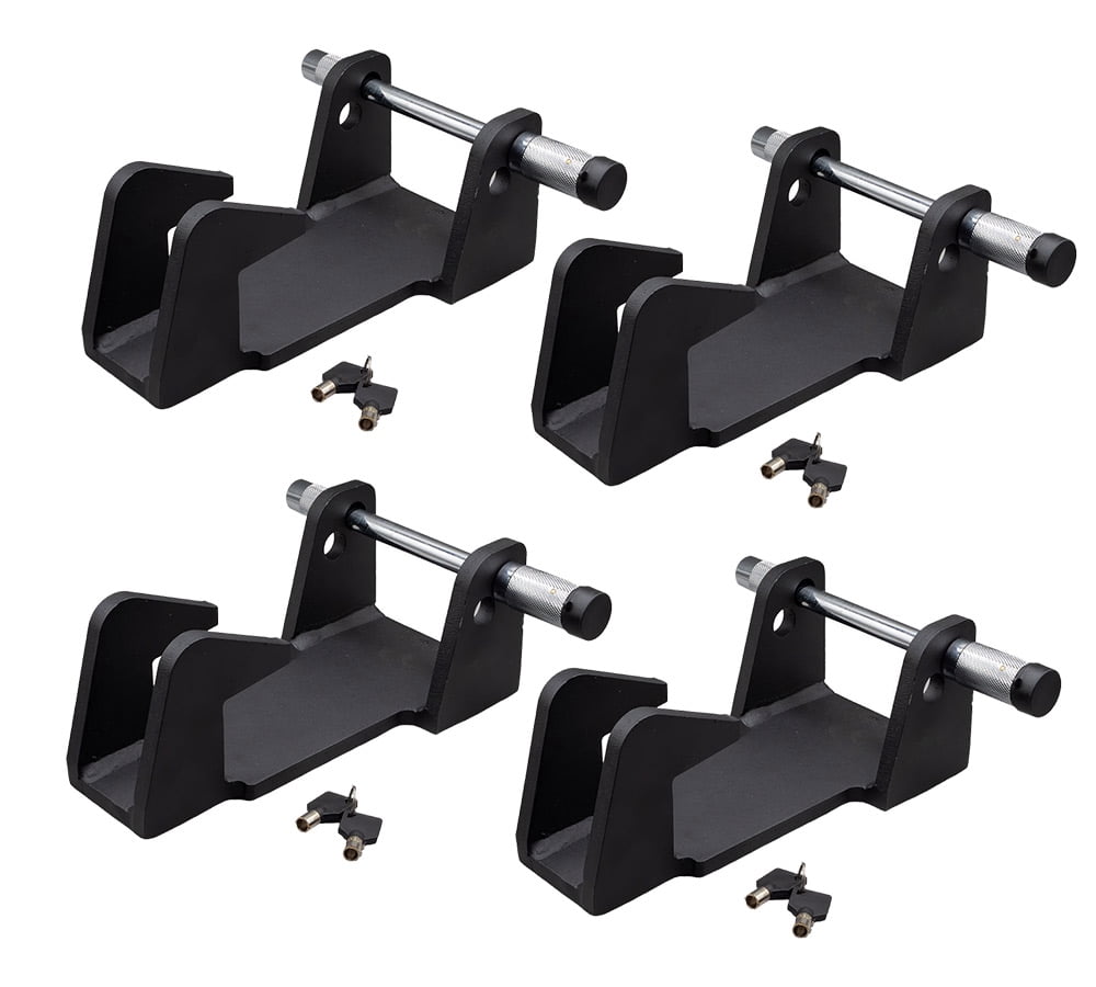 4 Pack Gooseneck Trailer Lock w/ Adjustable 3/4" Dual Pin, Black Powder ...
