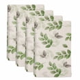 4 Pack Gray Green Kitchen Towels Eucalyptus Leaves Linen Background ...