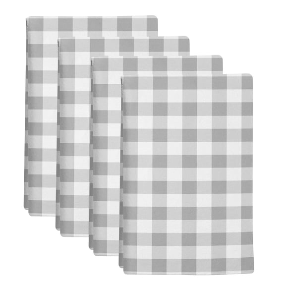 4 Pack Gray Plaid Kitchen Towels Gray Gradient Line Geometric ...