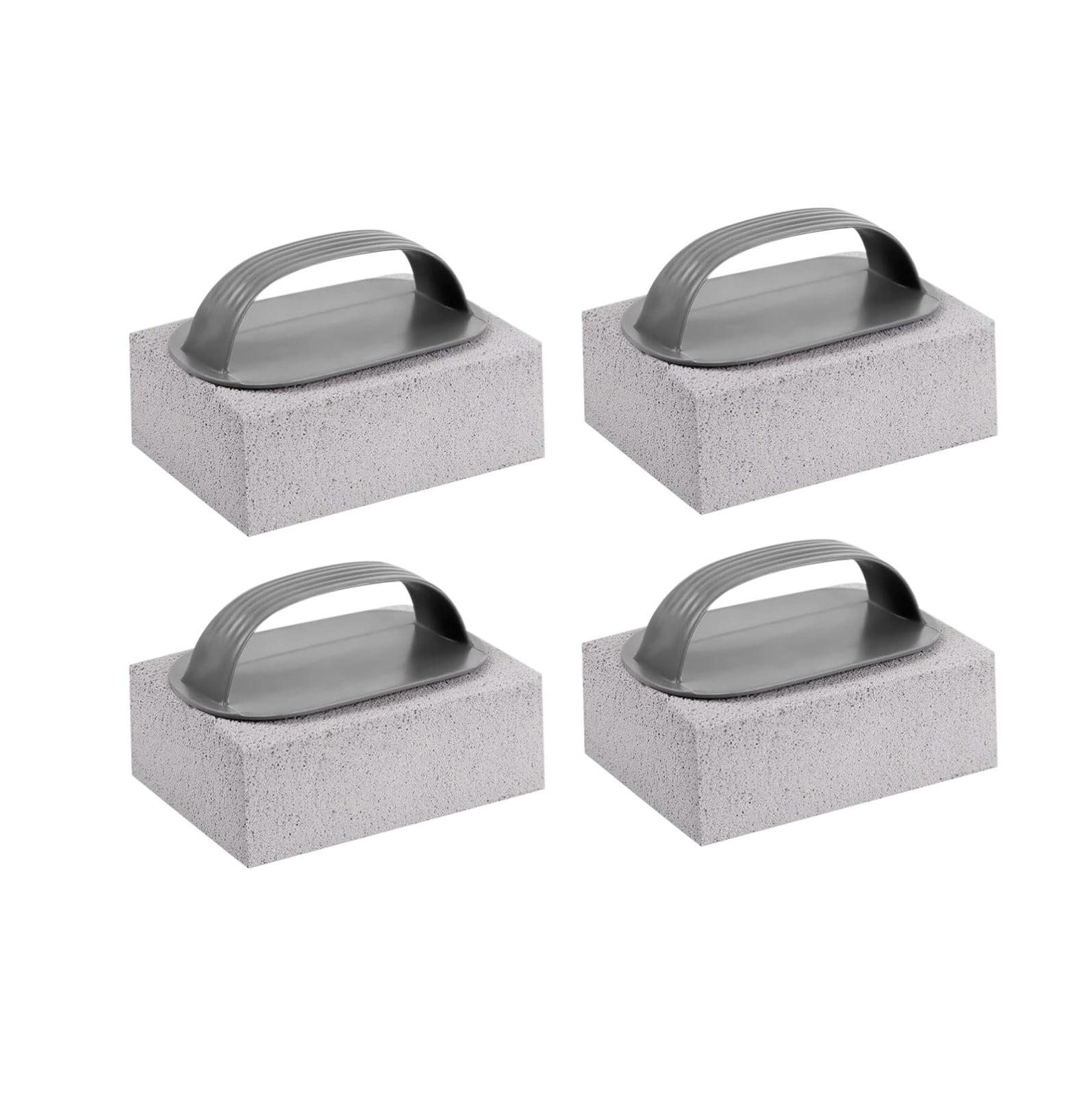 4 Pack Grill Cleaning Bricks - Pumice Stone Scrubbers with Handle ...