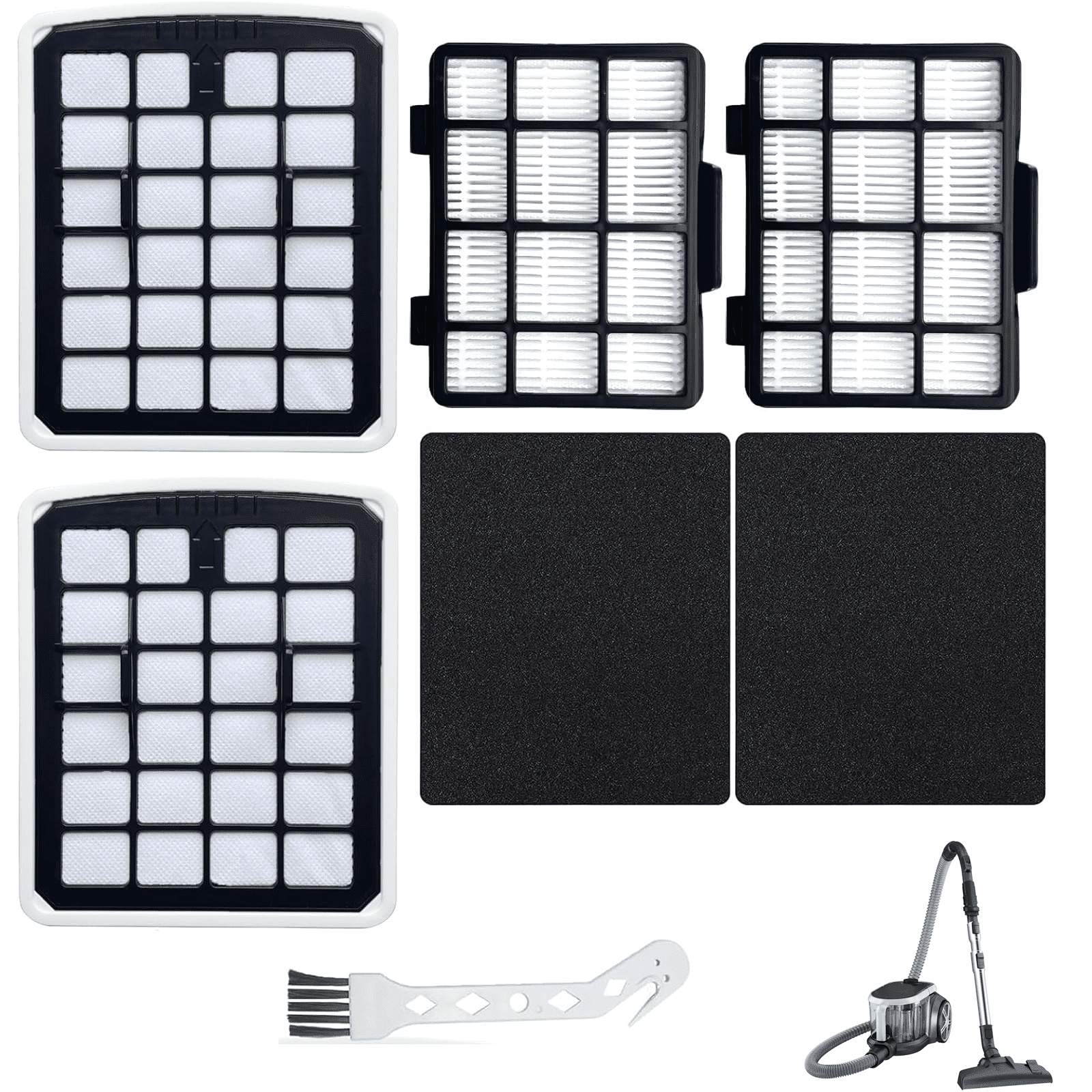 4-Pack HEPA Replacement Filters for Eureka NEN180/NEN186BL Bagless ...