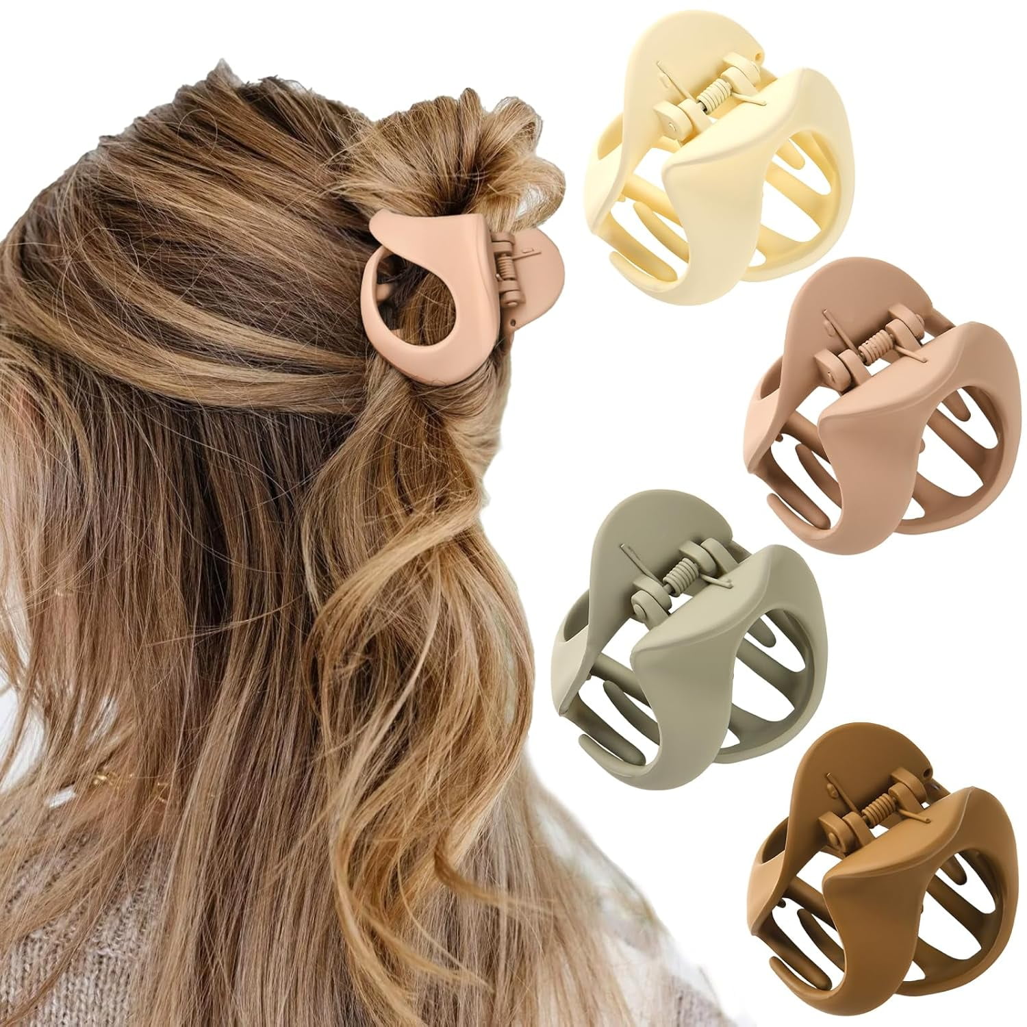 4 Pack Hair Claw Clips for Women 2.2 Inch Hair Accessories for Girls ...