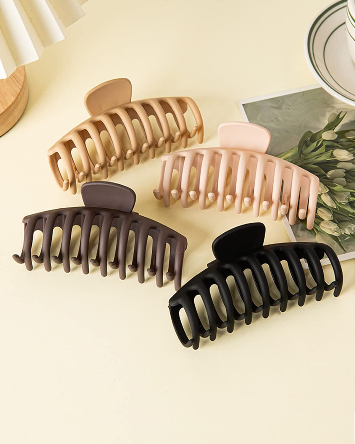 4 Pack Hair Clips for Women, Large Hair Claw Clips for Thick Hair ...